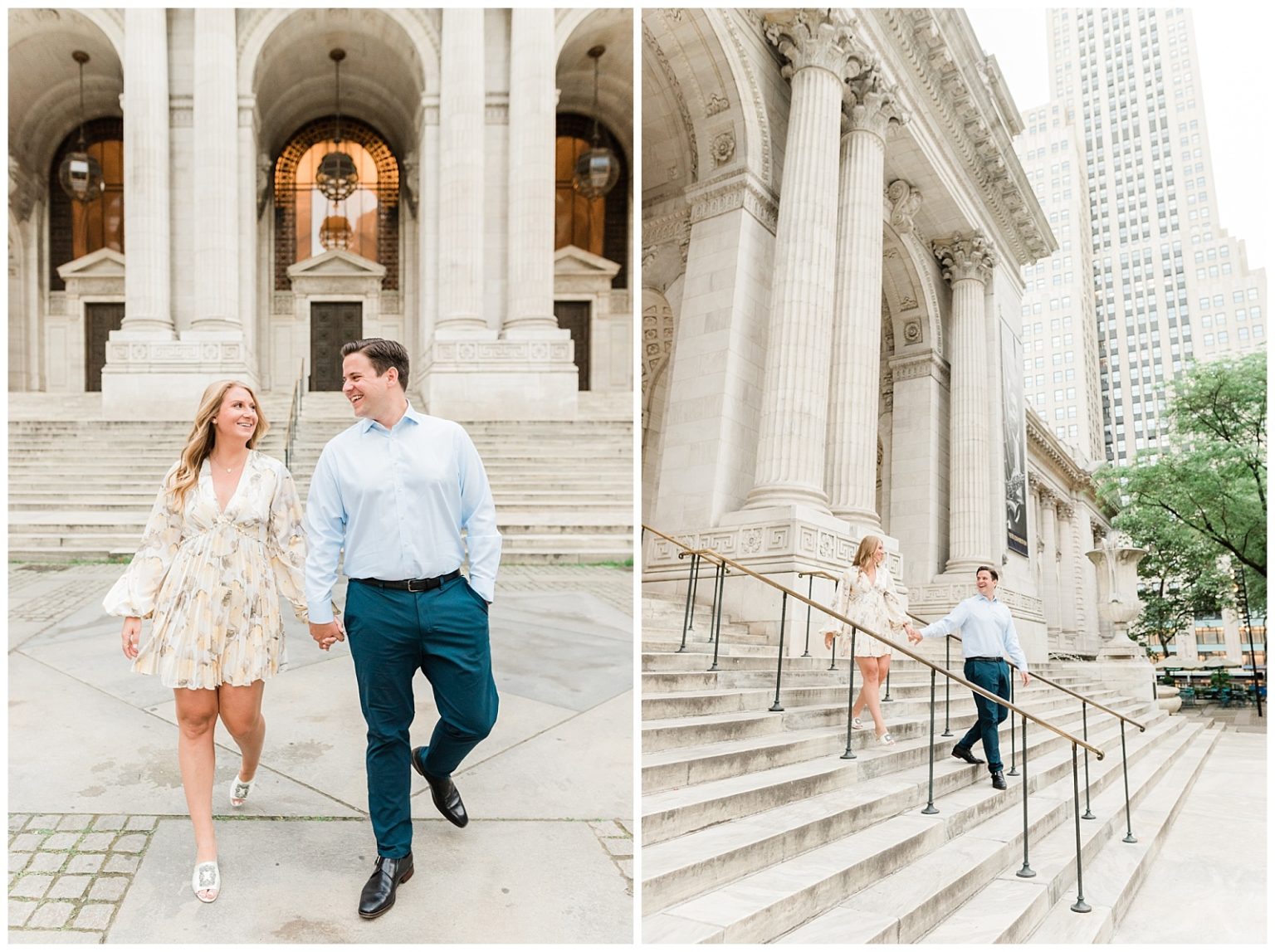 NY Public Library Engagement Session | Dana & Reid ...