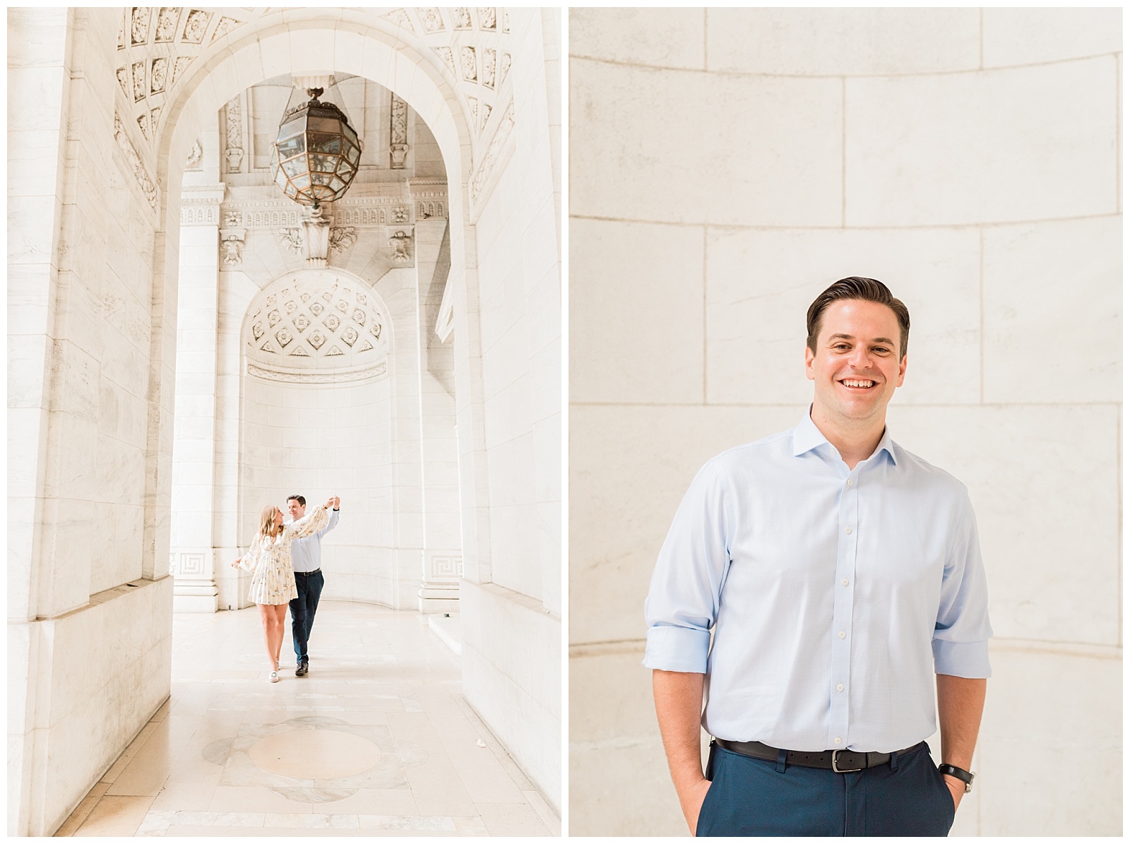 NY Public Library Engagement Session | Dana & Reid ...