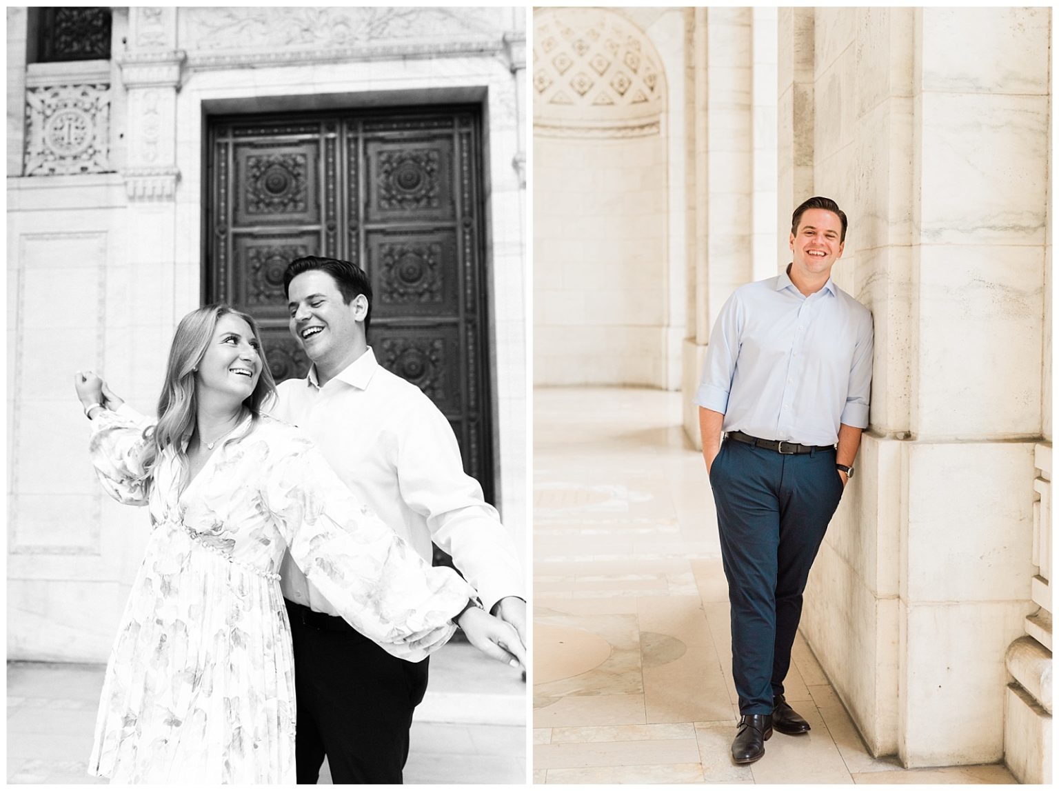 NY Public Library Engagement Session | Dana & Reid ...