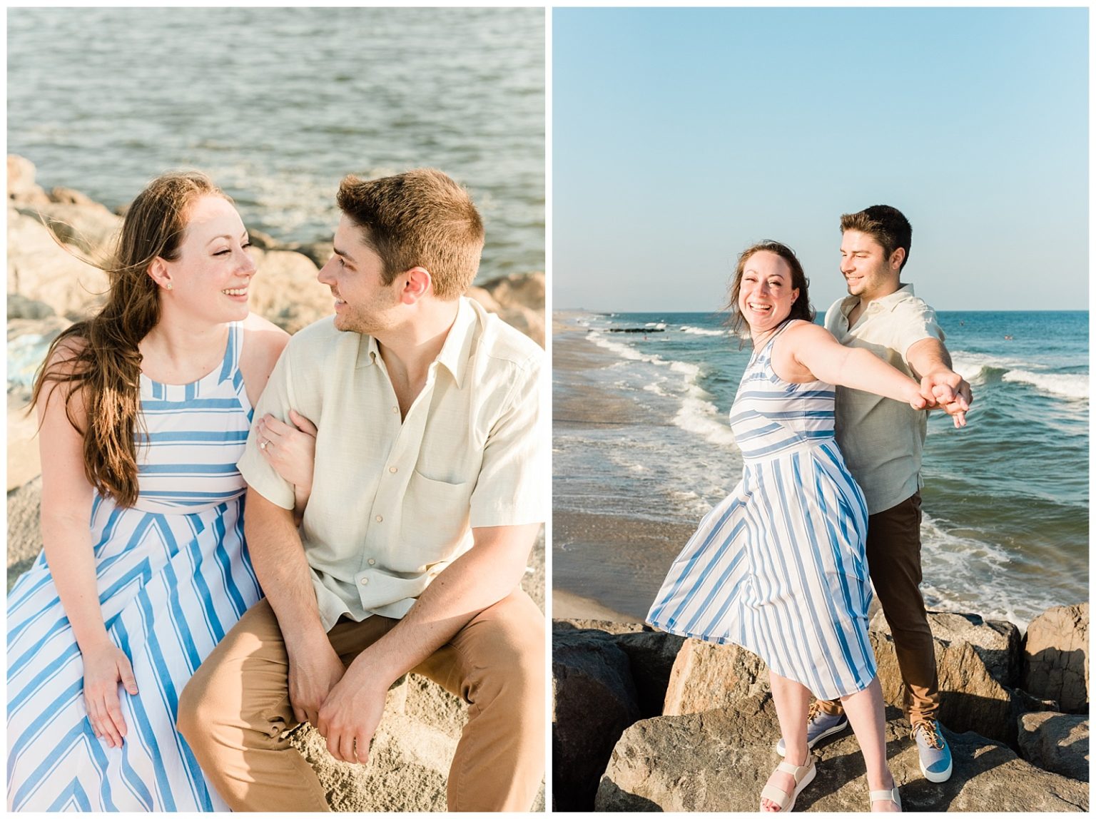 Manasquan NJ Beach Engagement | Dana & Matt - jenniferlarsenphoto.com