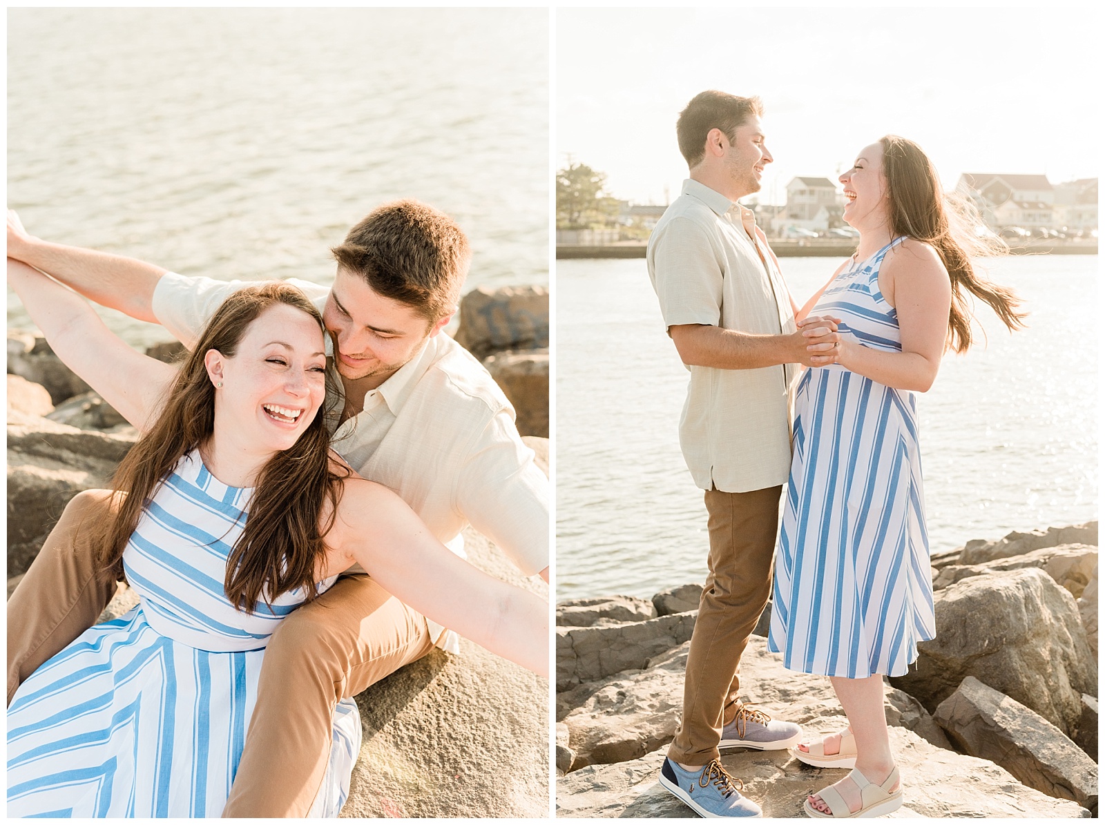 Manasquan NJ Beach Engagement | Dana & Matt - jenniferlarsenphoto.com