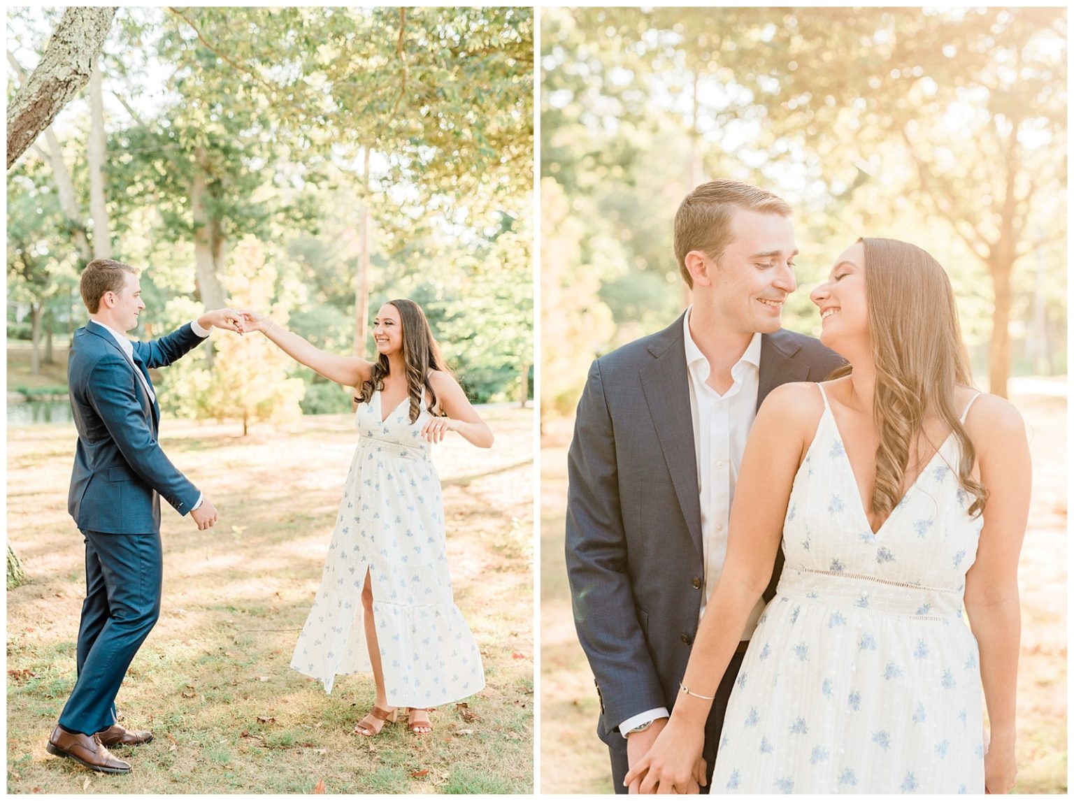 Spring Lake Beach Engagement | Erica & Steven - jenniferlarsenphoto.com