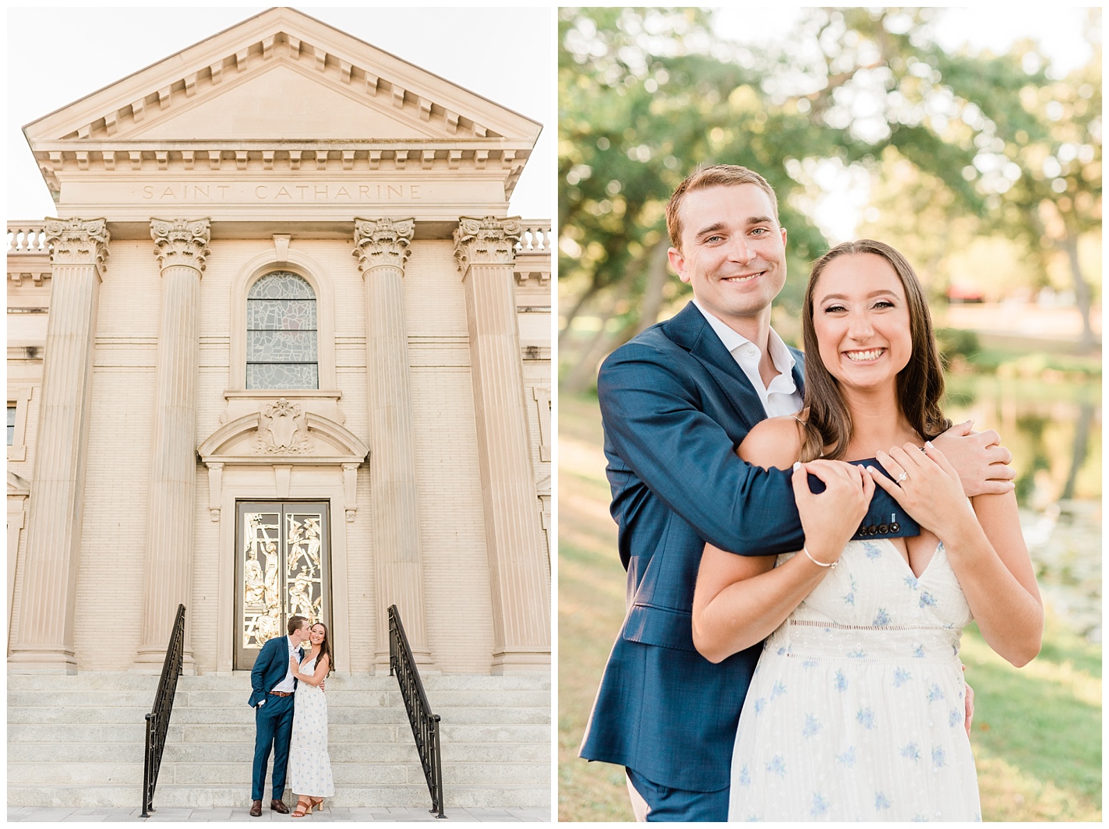 Spring Lake Beach Engagement | Erica & Steven - jenniferlarsenphoto.com