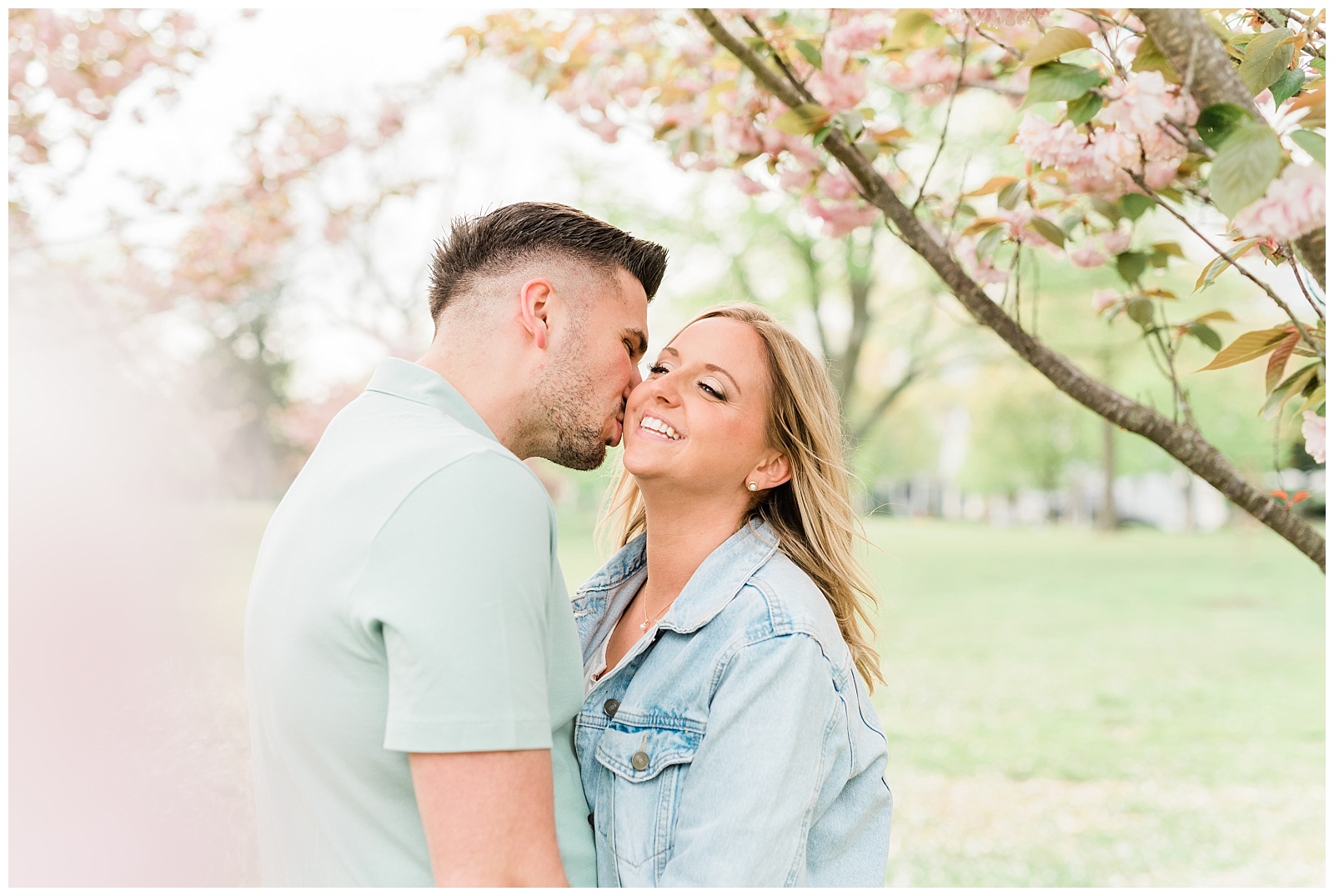 Cherry Blossom Spring Lake Engagement Session | Marissa & Alex ...
