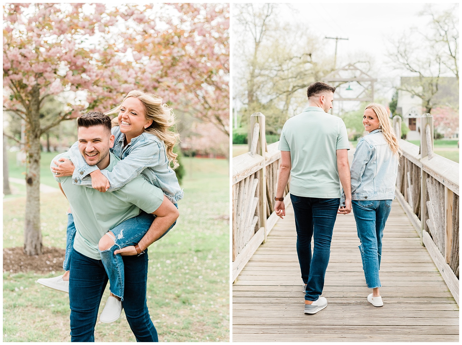 Cherry Blossom Spring Lake Engagement Session | Marissa & Alex ...