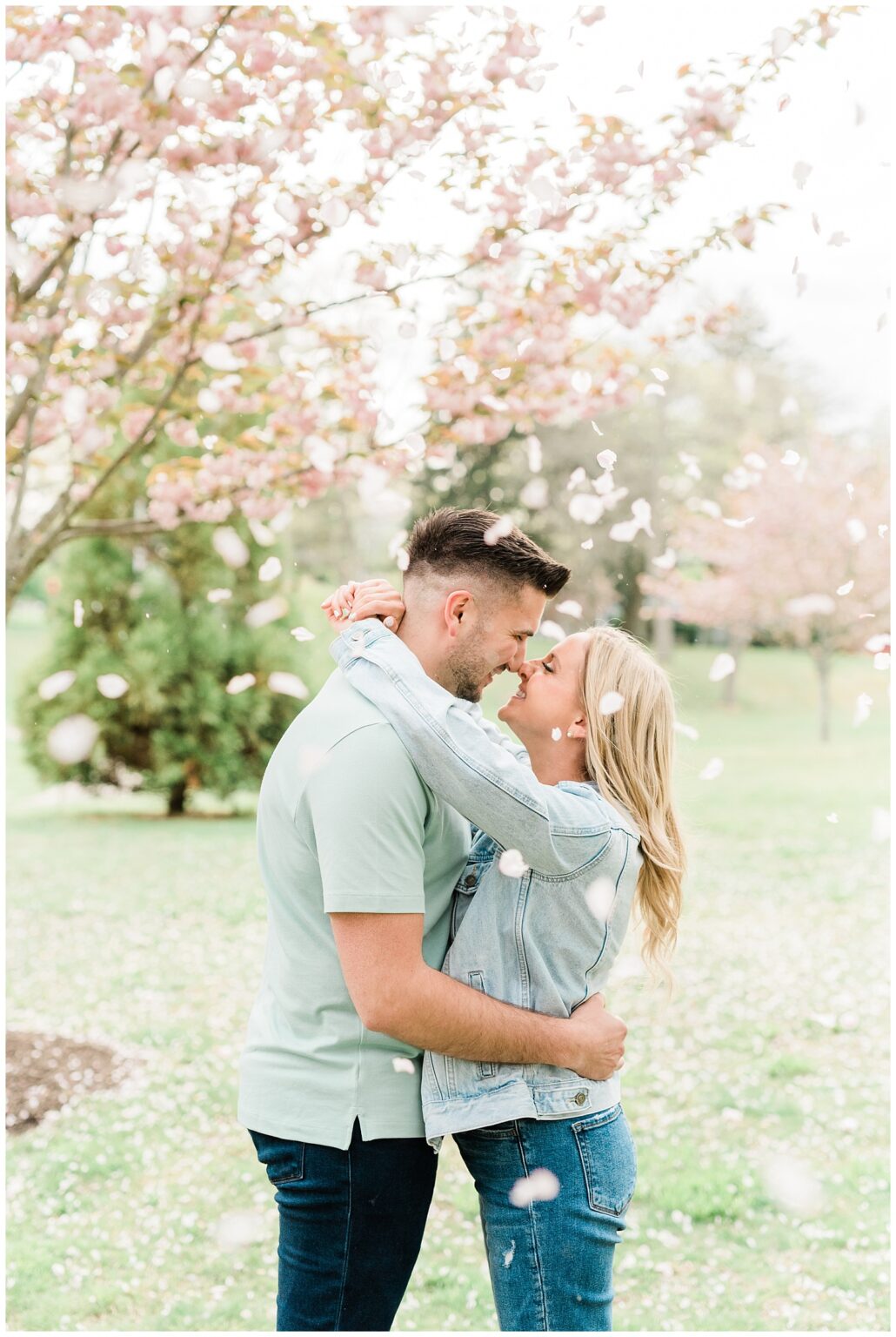 Cherry Blossom Spring Lake Engagement Session | Marissa & Alex ...