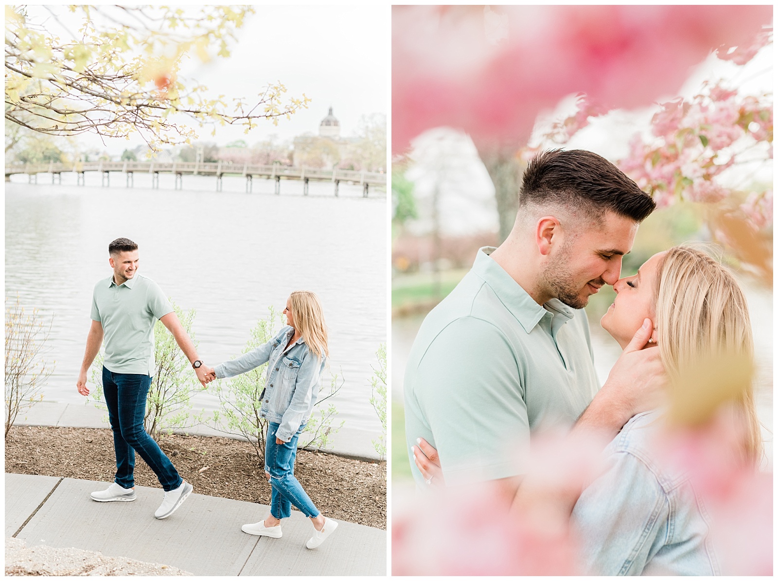 Cherry Blossom Spring Lake Engagement Session | Marissa & Alex ...